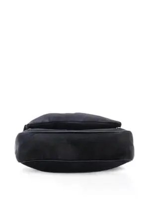 Prada Double Pouch Convertible T Tecido Small Crossbody Bag - Black