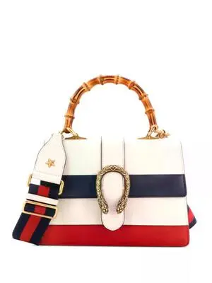 Gucci Dionysus Bamboo Top Handle Bag Colorblock Leather Medium Satchel