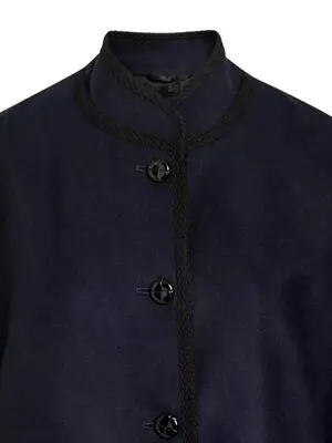 BLAZÉ MILANO Braided Trim Wool Jacket - Blue