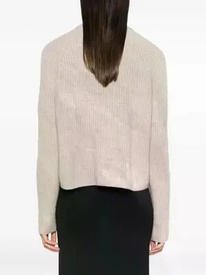 LISA YANG Sadie Ribbed Knit Zip Cardigan