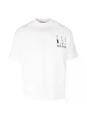 EXIT SOCIETY Graphic-print Cotton T-shirt - White