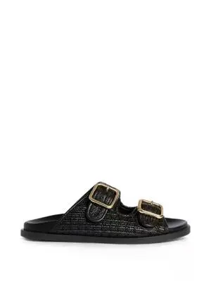 Momoni Buckle-fastening Raffia Sandals
