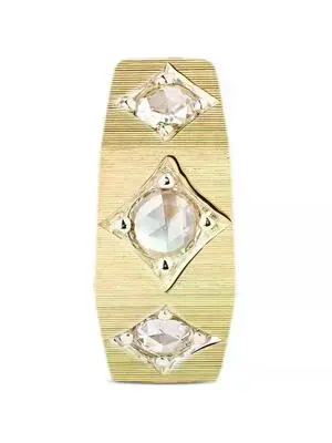 MARIE LICHTENBERG 18k Yellow Pavé Diamond Huggie Earring