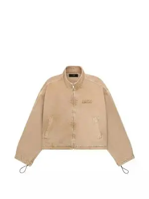 Amiri Logo-embroidered Denim Jacket - Neutrals