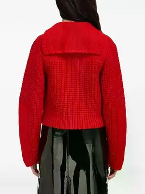 FERRAGAMO Wool Cashmere Cardigan With Gancini Buttons - Red