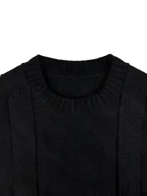 Sacai Panelled Wool Jumper