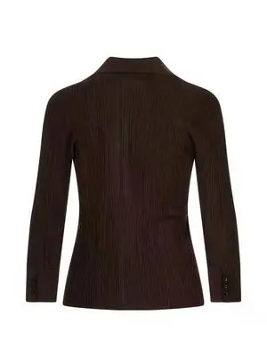 Agnona Ribbed-knit Buttoned-cuff Top