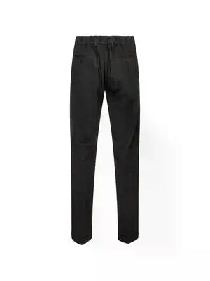 B SETTECENTO Check-pattern Turned-up Trousers