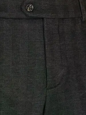 B SETTECENTO Check-pattern Turned-up Trousers