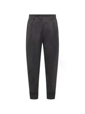 HOSIO Pleated Turn-up-hem Trousers - Blue