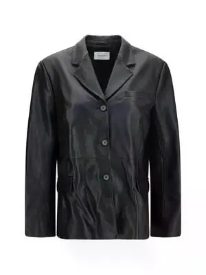 Magda Butrym Leather Single-breasted Blazer - Black