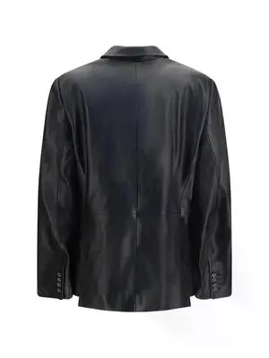 Magda Butrym Leather Single-breasted Blazer