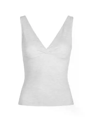 TALA Twist-front V-neck Top - Grey