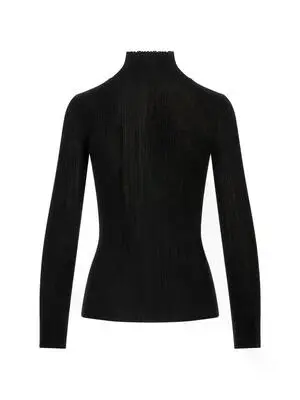 Agnona Ribbed Knit High-neck Sweater