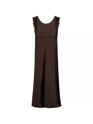 LUISA CERANO Lace-trim Maxi Dress