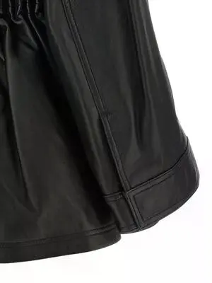 RÓHE Sculptural Waist Leather Jacket - Black