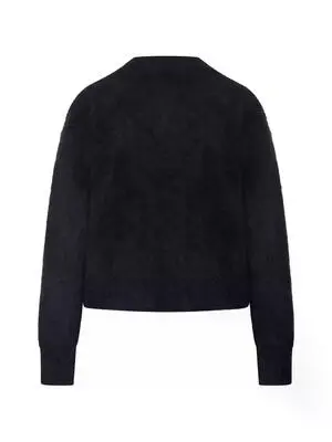 LISA YANG Azalea Brushed-finish Wool Cardigan - Black