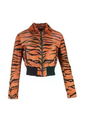 Dior Tiger-print Bomber Jacket - Orange