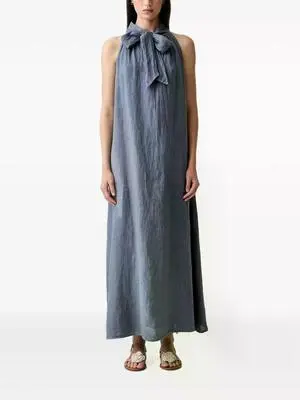 VICOLO Bow-detail Halterneck Dress - Blue