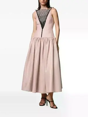 NAFSIKA SKOURTI Crystal-embellished Dress - Pink