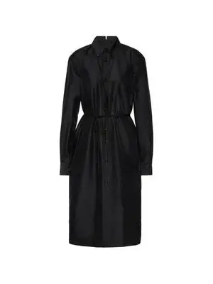 MAISON MARGIELA Fold-collar Midi Dress - Black