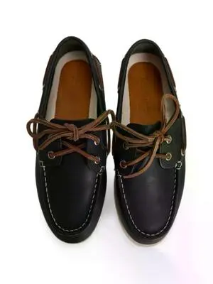Timberland Contrast-stitch Lace-up Boat Shoes - Blue