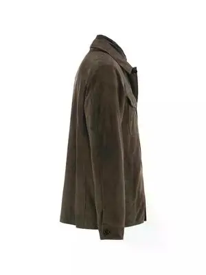 MOORER Torquato-tz Suede Layered-detail Jacket