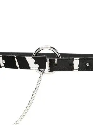 Patrizia Pepe Zebra-print Chain Detail Belt