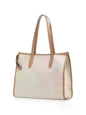 LANCEL Jour De Leather-trim Canvas Tote Bag - Neutrals