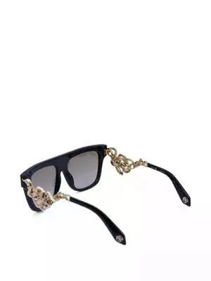 Roberto Cavalli Snake-detail Square-frame Sunglasses