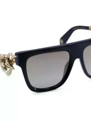 Roberto Cavalli Snake-detail Square-frame Sunglasses