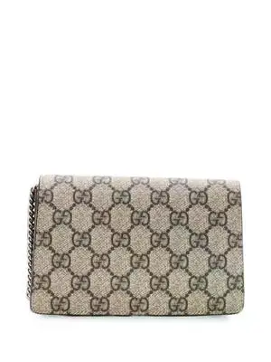 Gucci Dionysus Bag Gg Coated Canvas Super Mini Crossbody Bag - Brown