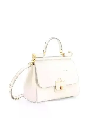 Dolce & Gabbana Miss Sicily Leather Satchel - White