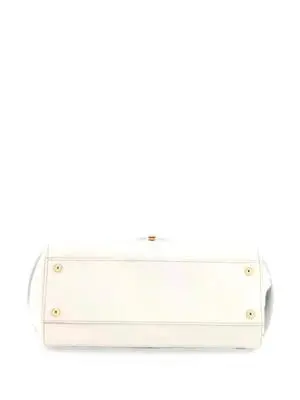 Dolce & Gabbana Miss Sicily Leather Satchel - White