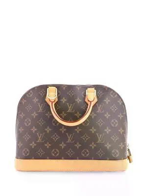 LOUIS VUITTON Alma Handbag Monogram Canvas Pm Satchel - Brown