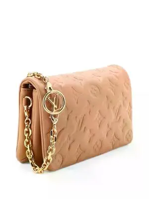 LOUIS VUITTON Coussin Pochette Monogram Embossed Lambskin Crossbody Bag - Neutrals