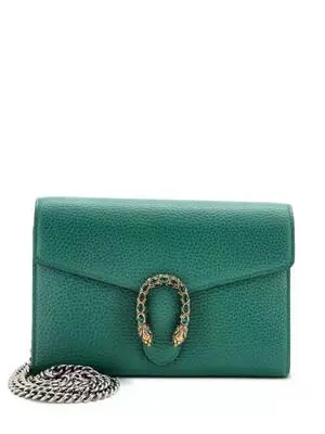 Gucci Dionysus Chain Wallet Small Crossbody Bag - Green