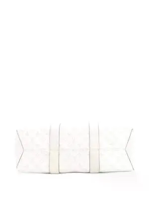 LOUIS VUITTON Weekend Nm Monogram Taigarama Tote Bag - White