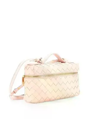 Bottega Veneta Intrecciato Leather Vanity Case Crossbody Bag - Pink