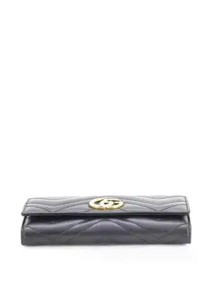Gucci Gg Marmont Continental Wallet Matelasse Leather Small Wallets