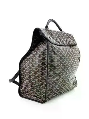 Goyard Saint Leger Briefcase Coated Canvas Backpack - Black
