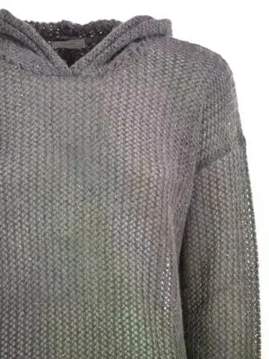 Peserico Sequin-embellished Open-knit Hoodie