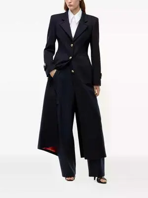 Pinko Long Wool-blend Coat - Blue