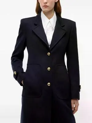 Pinko Long Wool-blend Coat - Blue