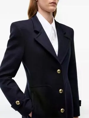 Pinko Long Wool-blend Coat - Blue