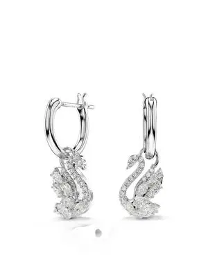 SWAROVSKI Swan-motif Drop Earrings