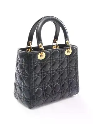 Dior Lady Cannage Tote Bag - Black