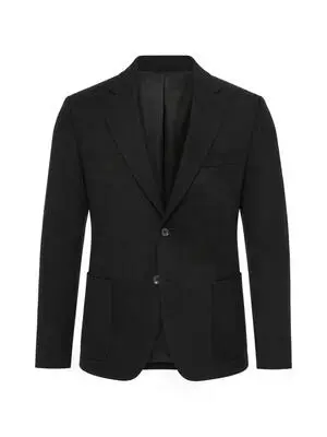 PAOLO PECORA Single-breasted Peaked-lapel Blazer - Black