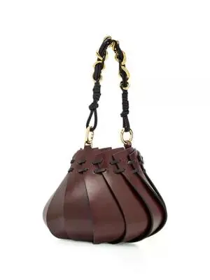 AMANU Whipstitch Pleated Mini Bag