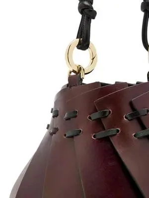 AMANU Whipstitch Pleated Mini Bag